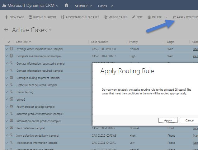 Using Routing Rule Set in Microsoft Dynamics CRM 2013